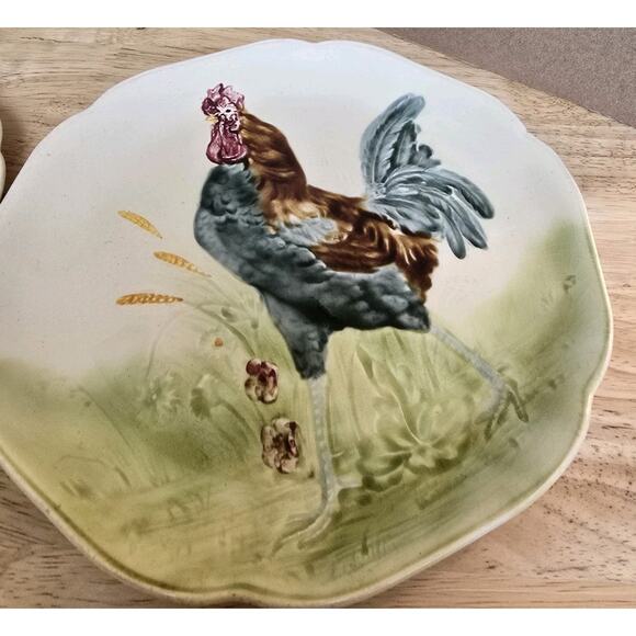 Choisy Le Roi | Dining | Majolica Choisyleroi Mallard Rooster Plate 9d ...